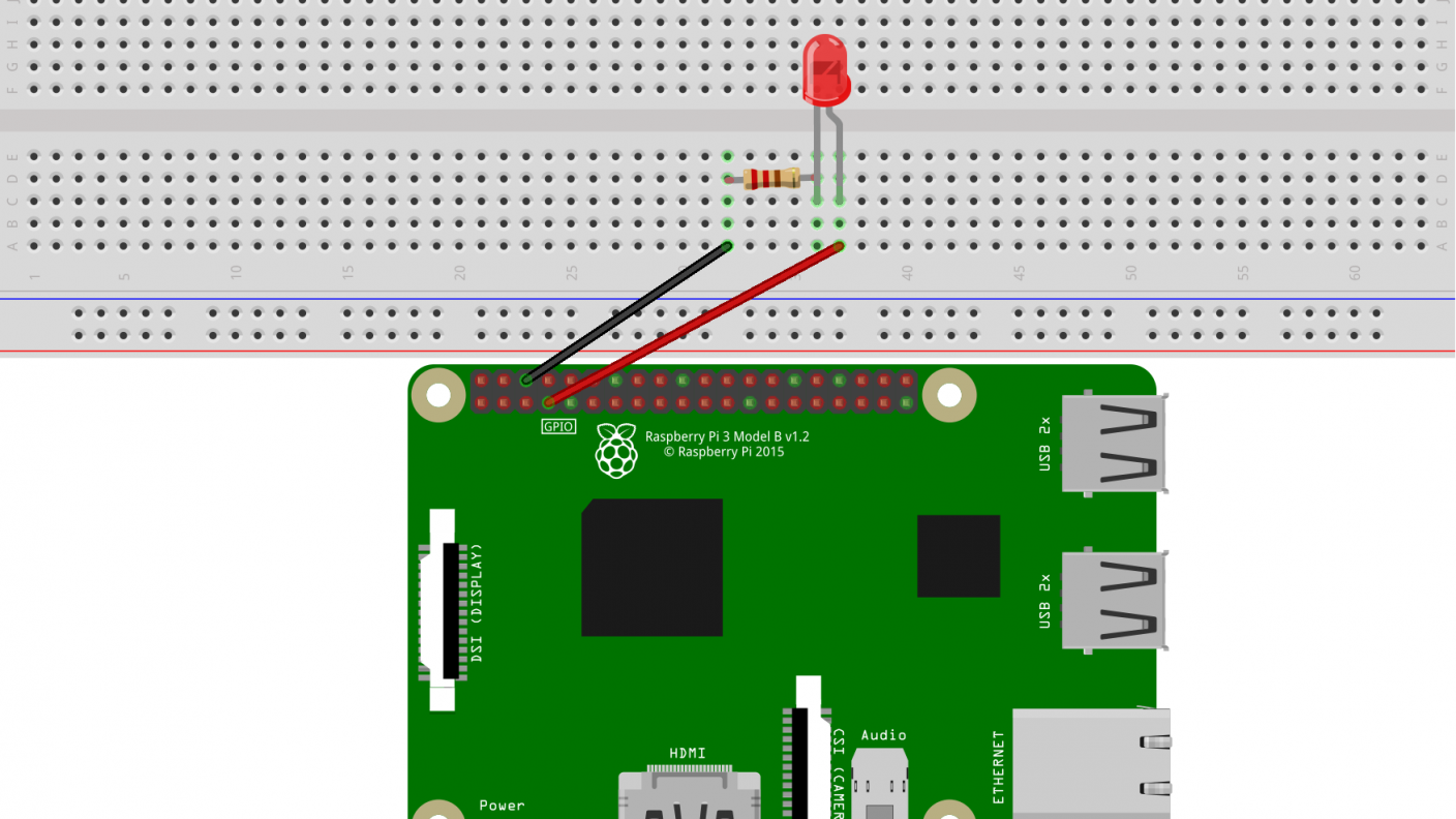 Accendi e spegni un LED con Raspberry Pi e Python.